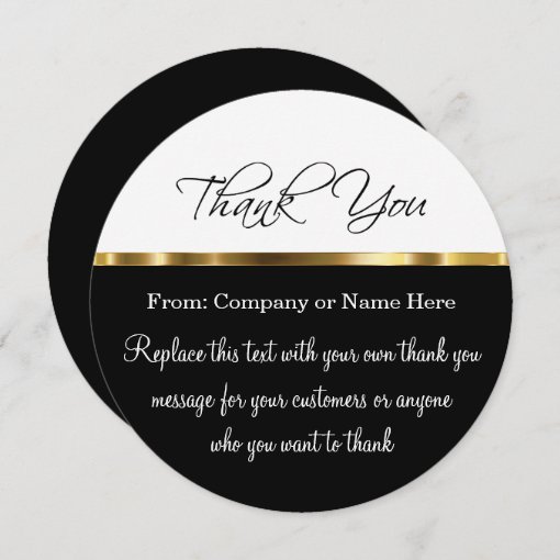 Classy Round Thank You Cards With Envelopes | Zazzle