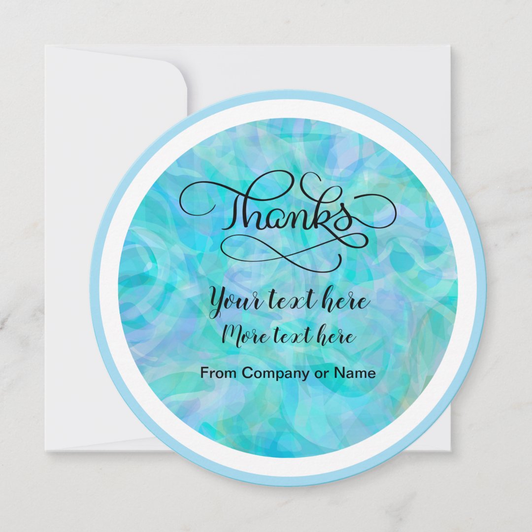 Classy Round Trendy Thank You Cards With Envelopes | Zazzle