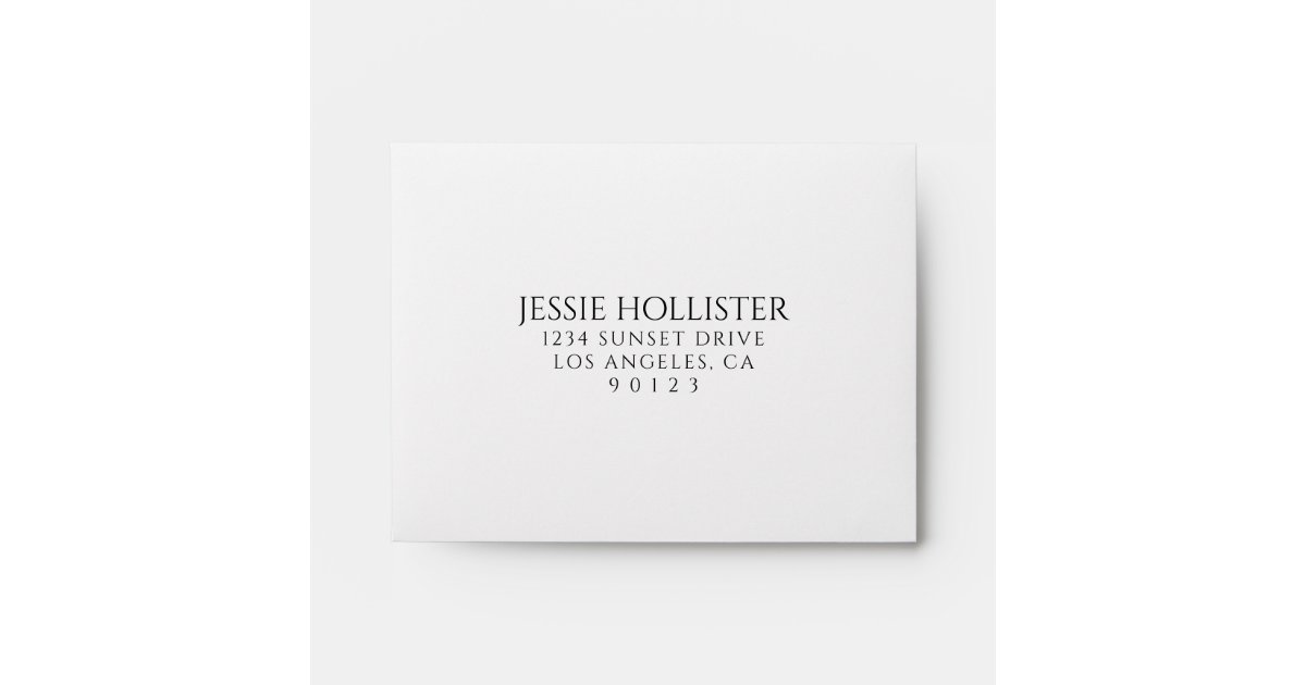 Classy RSVP Self Return Address Envelope | Zazzle