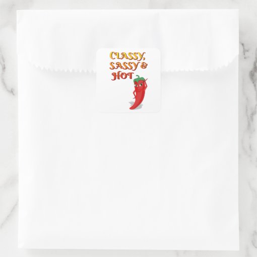 Classy Sassy And Hot Pepper Diva Square Sticker | Zazzle