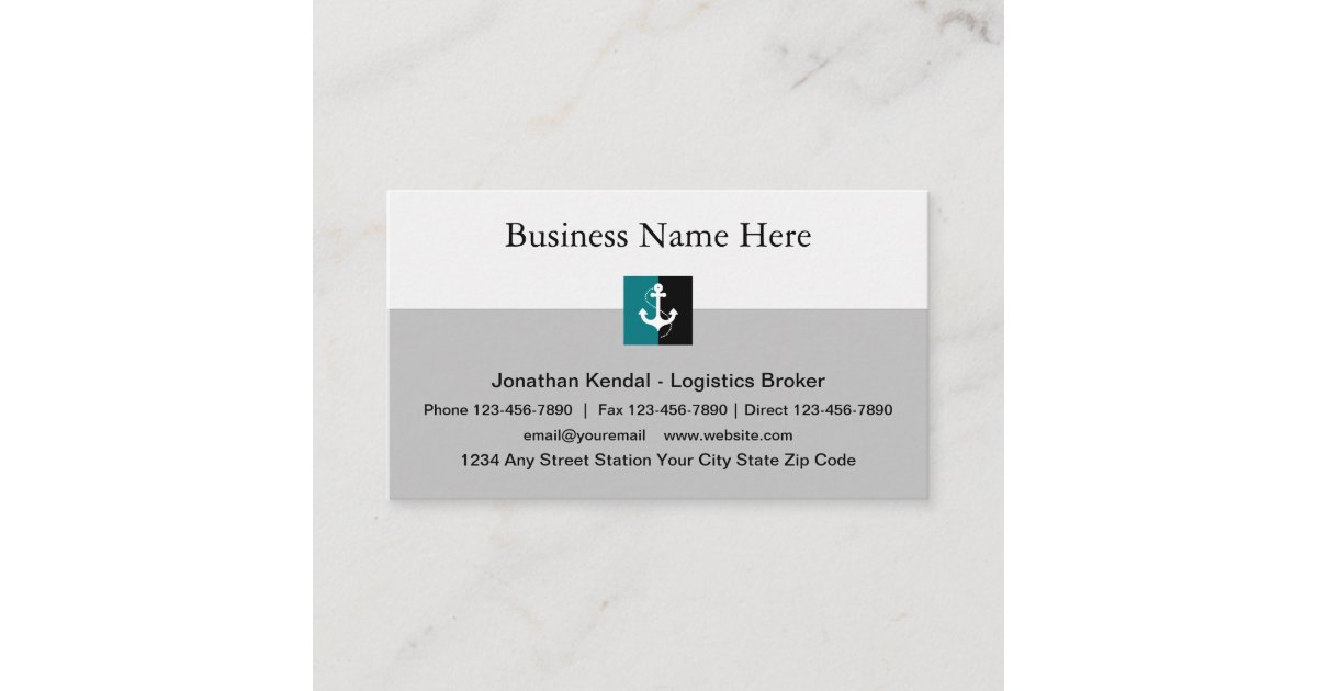 Classy Sea Freight Business Card | Zazzle