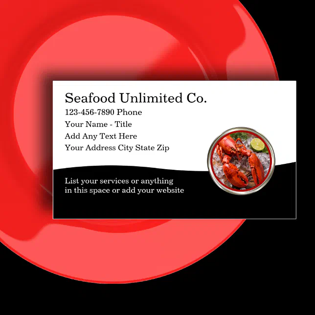 Classy Seafood Restaurant And Distributor Business Card | Zazzle