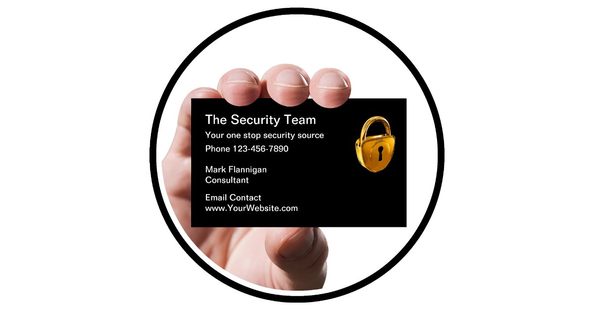 Classy Security Services Business Card | Zazzle