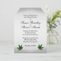 Classy Silver Weed Ticket Wedding Invitation | Zazzle