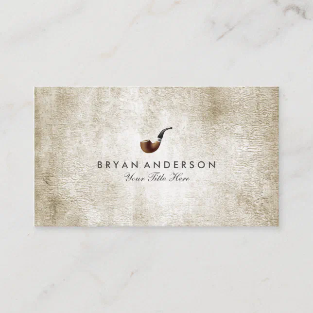 Classy Smoking Pipe Business Card | Zazzle