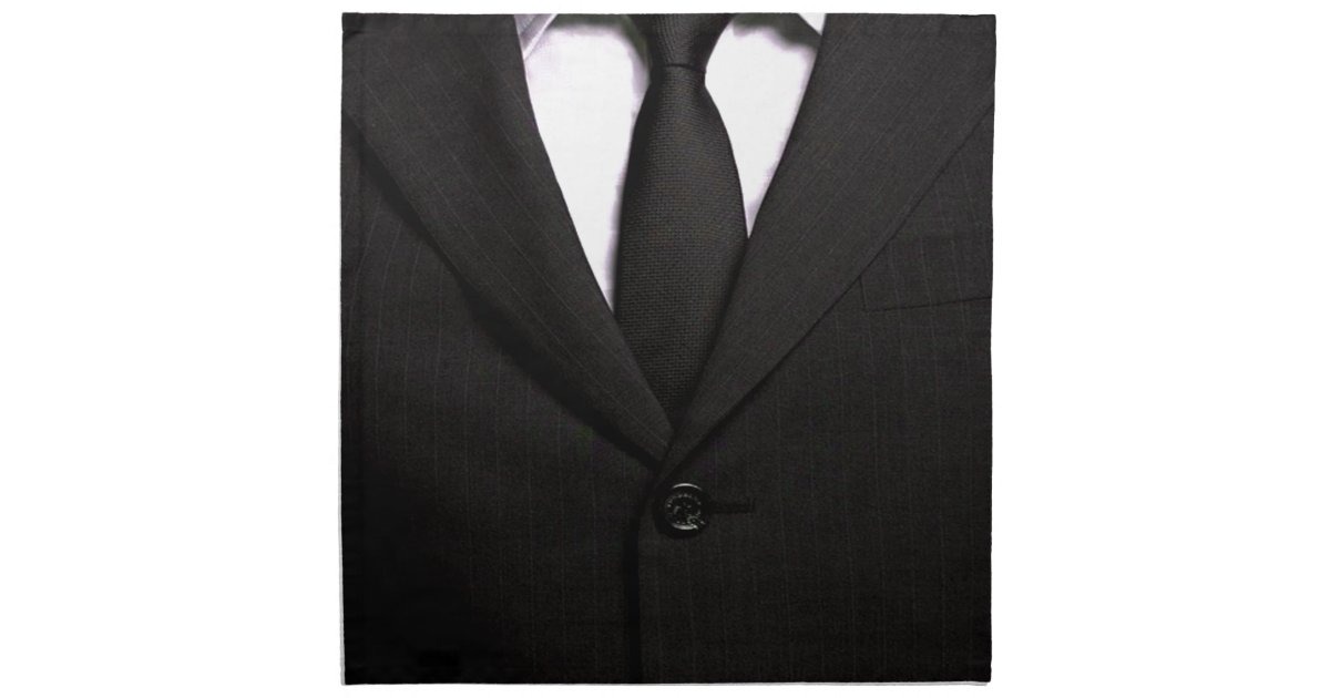 Classy Suit and Black Tie Cloth Napkin | Zazzle