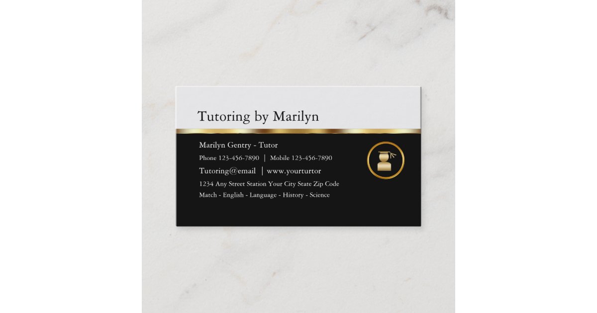 Classy Teacher Tutoring Business Cards | Zazzle