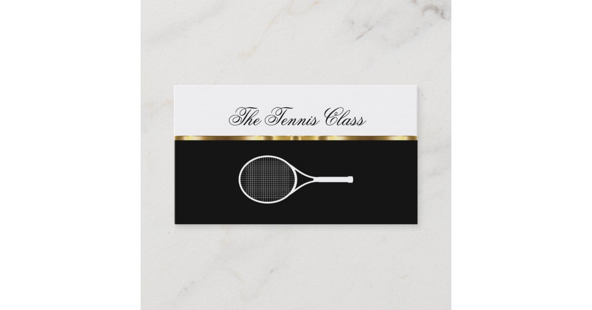 Classy Tennis Lessons Appointment Business Cards | Zazzle