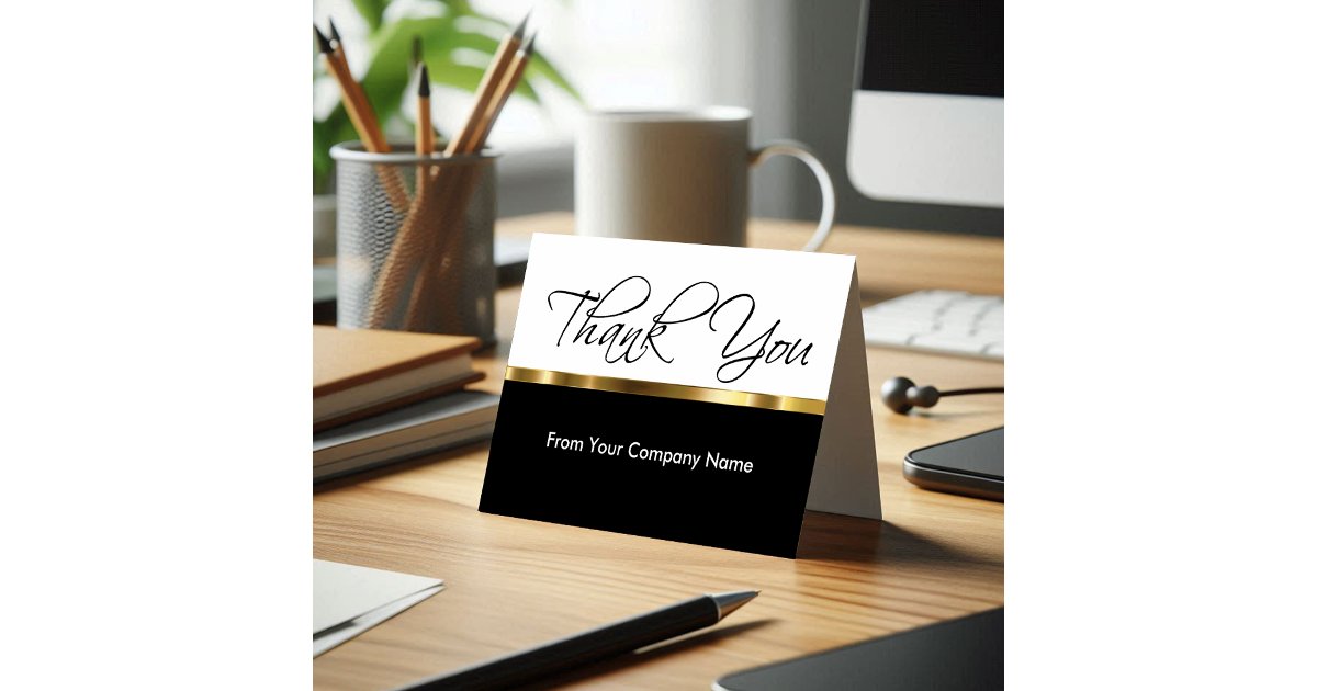 Classy Thank You Cards For Business | Zazzle