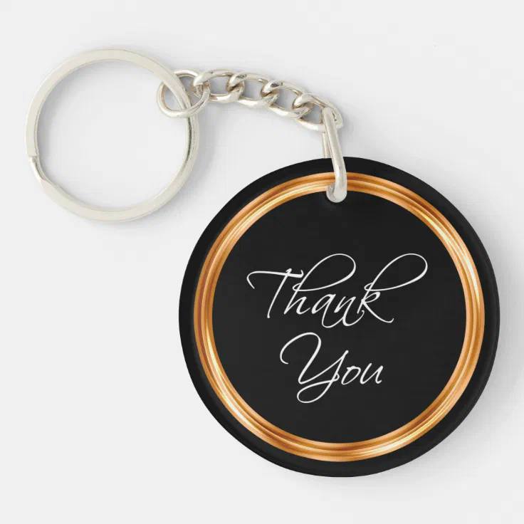 Classy Thank You Keyholders As Keychains | Zazzle