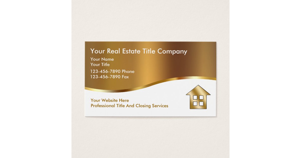Classy Title Company Business Cards | Zazzle.com