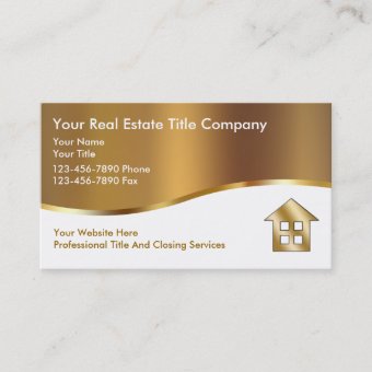 Classy Title Company Business Cards | Zazzle