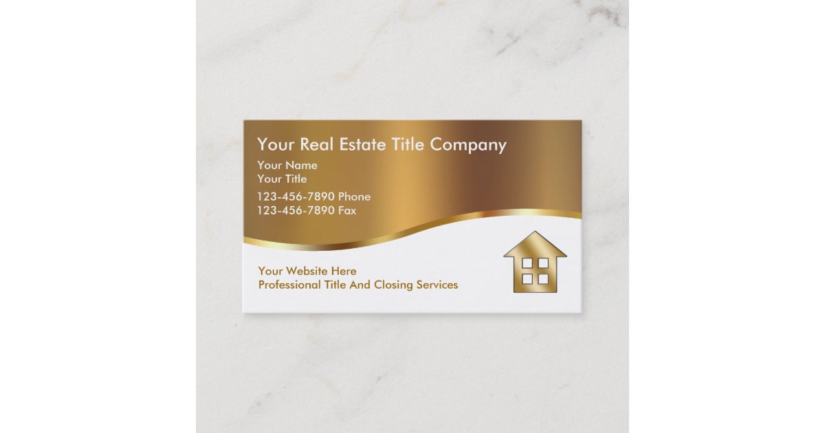 Classy Title Company Business Cards | Zazzle