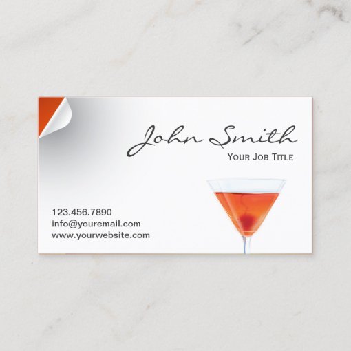 Classy Tropical Cocktail Business Card | Zazzle