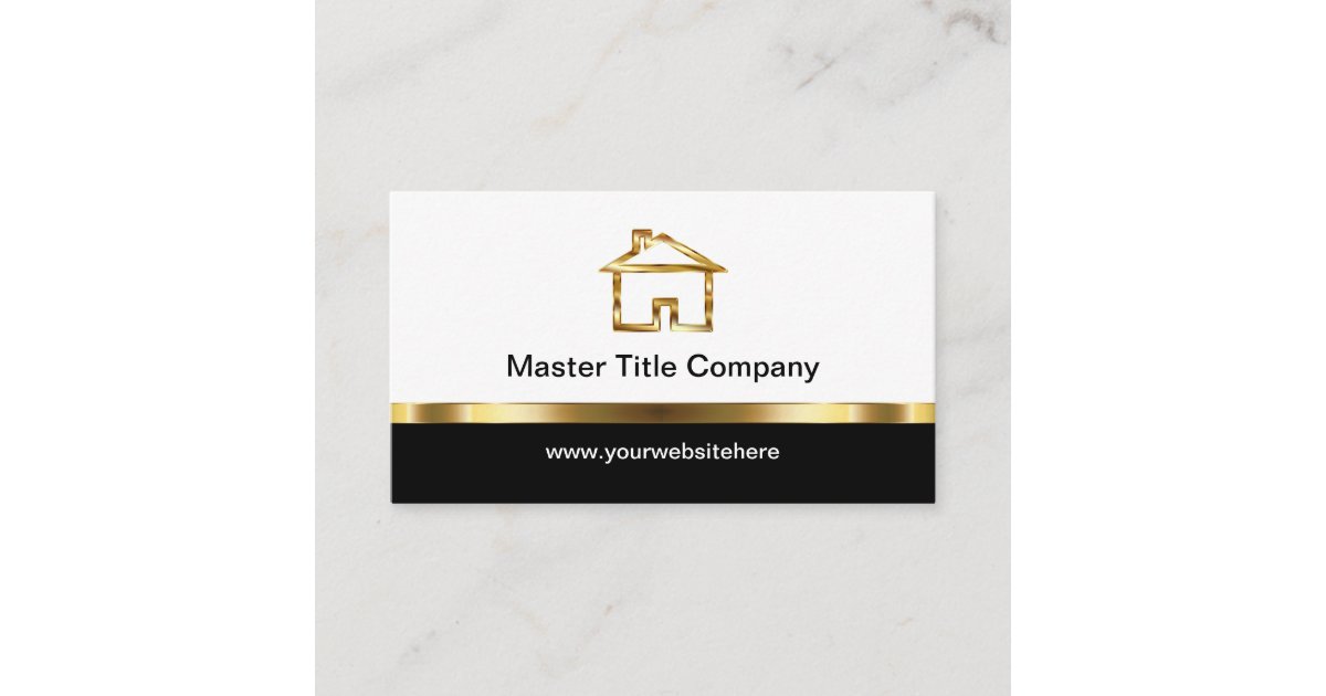Classy Ultra Thick Title Company Business Cards | Zazzle