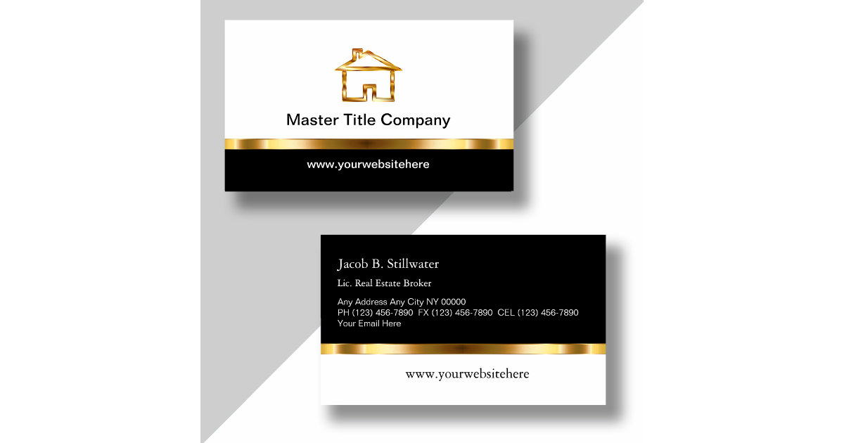 Classy Ultra Thick Title Company Business Cards | Zazzle