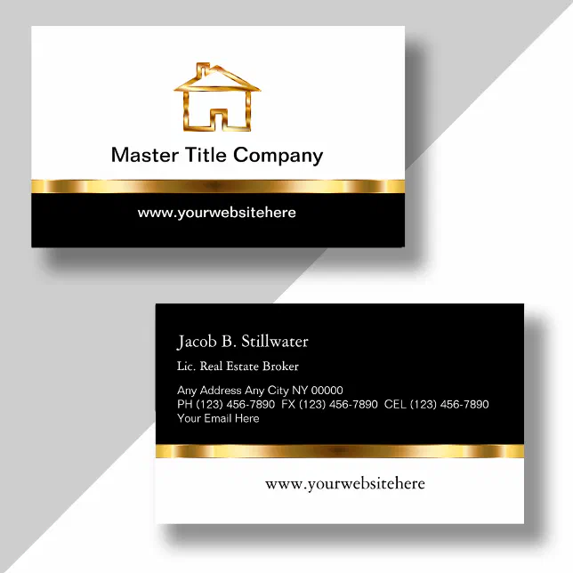 Classy Ultra Thick Title Company Business Cards | Zazzle