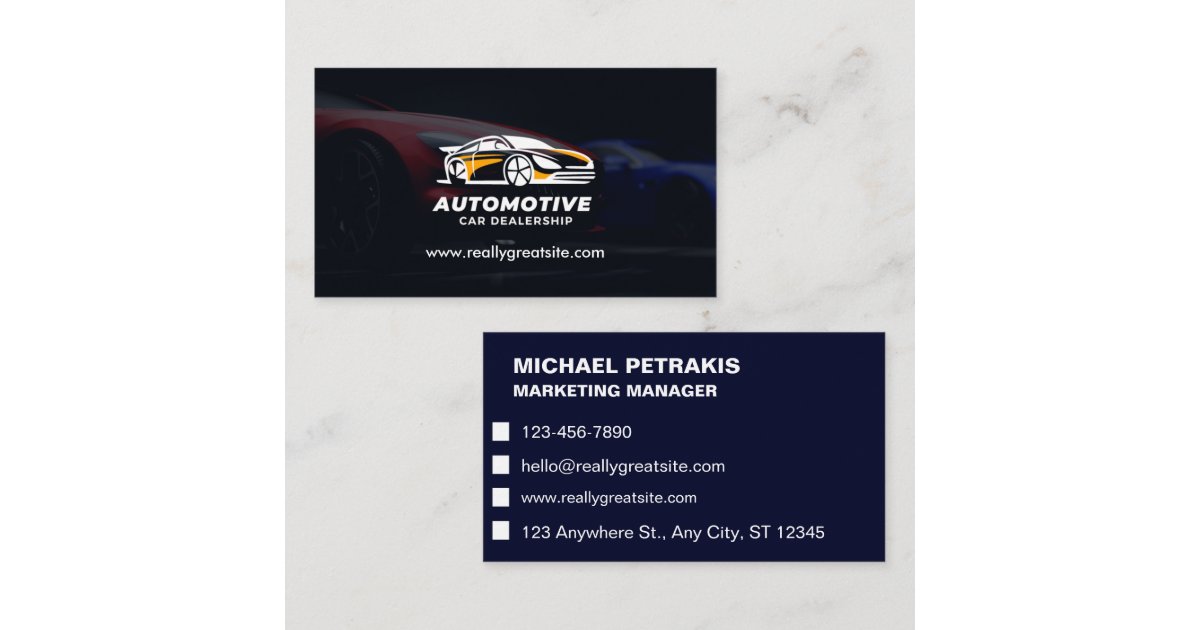 Classy Used Car Dealer Business Card | Zazzle