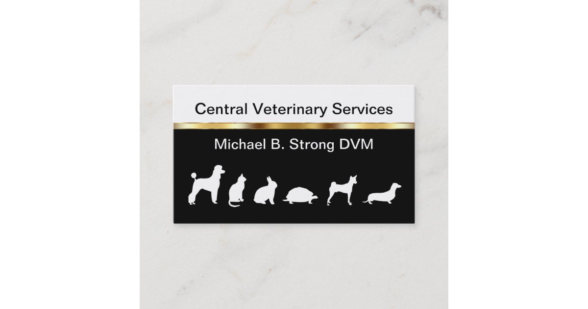 Classy Veterinarian Business Cards | Zazzle