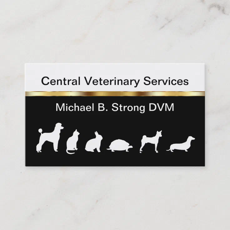 Classy Veterinarian Business Cards | Zazzle