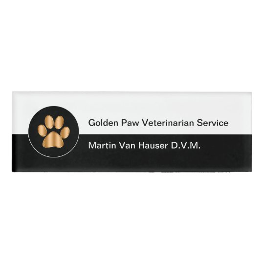 Classy Veterinarian Office ID Badges | Zazzle.com