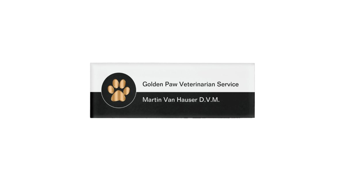 Classy Veterinarian Office ID Badges | Zazzle