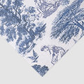 Classy Vintage Elegant Rustic Blue Country Toile Tissue Paper | Zazzle