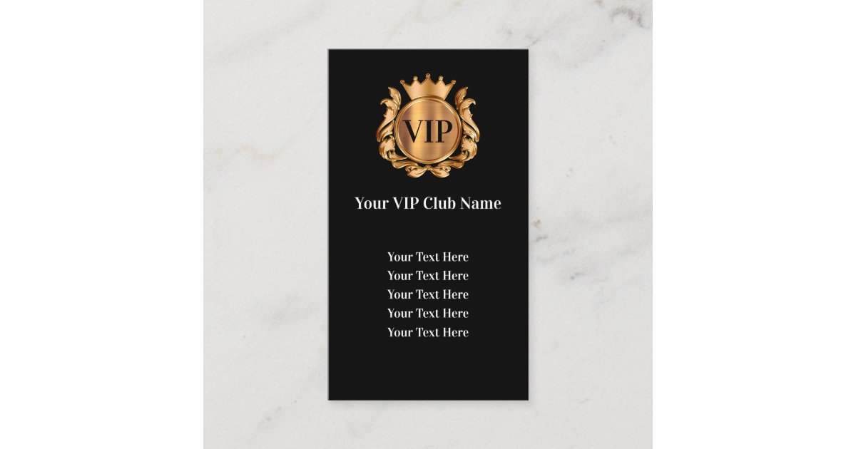 Classy VIP Club Membership Business Cards | Zazzle