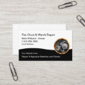 Classy Watch And Clock Repair & Appraisal Business Card | Zazzle