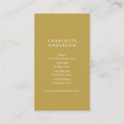 Classy White Faux Gold Headshot Photo Business Card | Zazzle