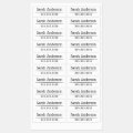 Classy white or any color name number waterproof labels | Zazzle
