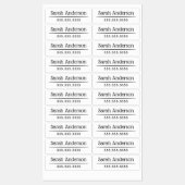 Classy white or any color name number waterproof labels | Zazzle