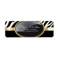 Classy Zebra Print Return Address Labels | Zazzle