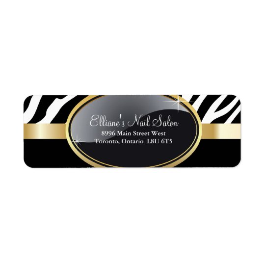 Classy Zebra Print Return Address Labels Zazzle