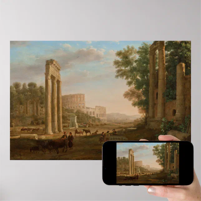 Claude Lorrain - Ruins of the Roman forum Poster | Zazzle