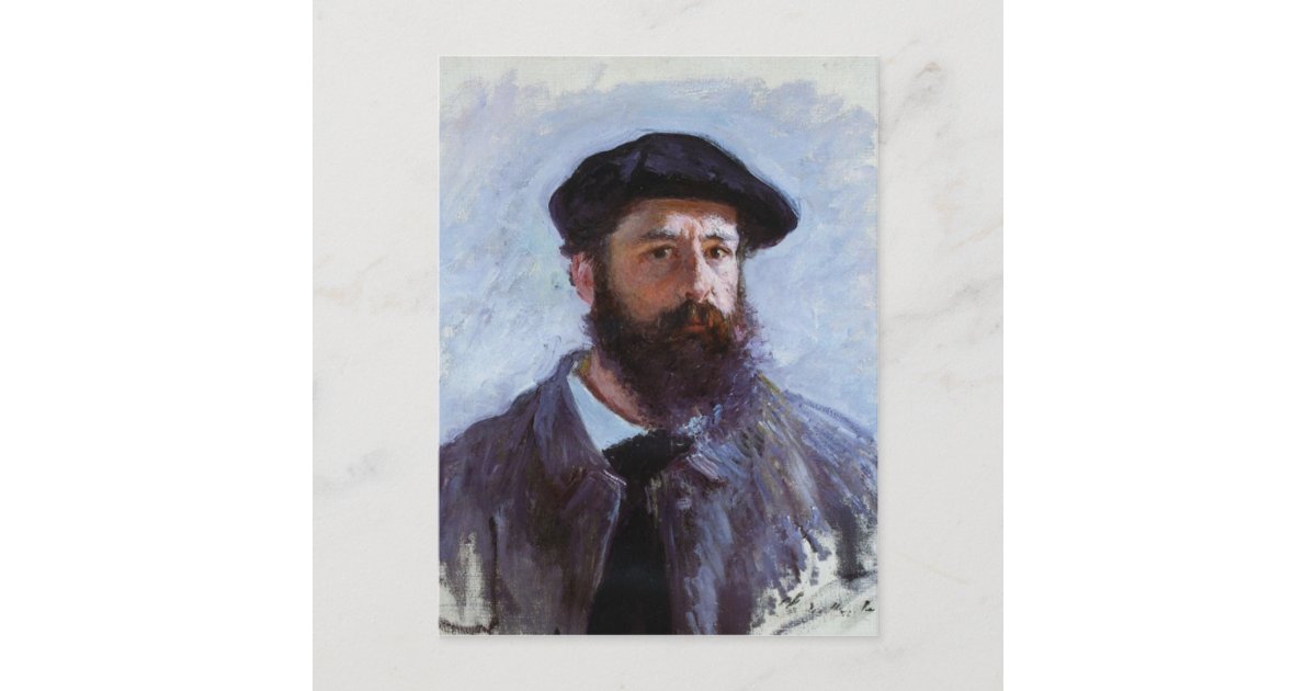 Claude Monet a Self-Portrait postcard | Zazzle