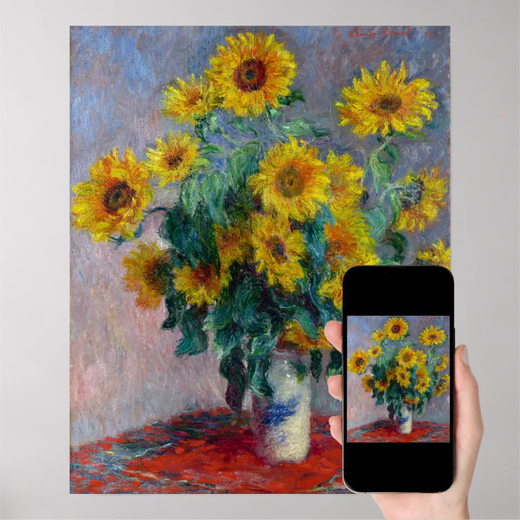 Claude Monet Bouquet of Sunflowers Poster | Zazzle