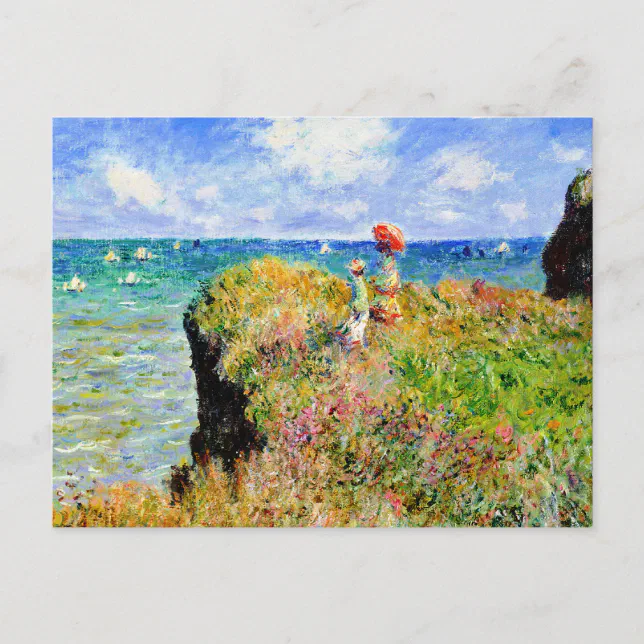 Claude Monet - French Clifftop - Impressionism Postcard | Zazzle