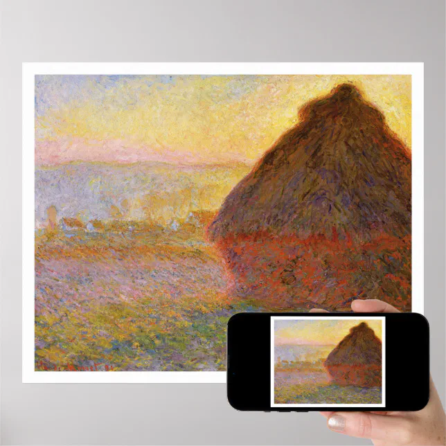 Claude Monet - Haystacks (at Sunset) Poster | Zazzle