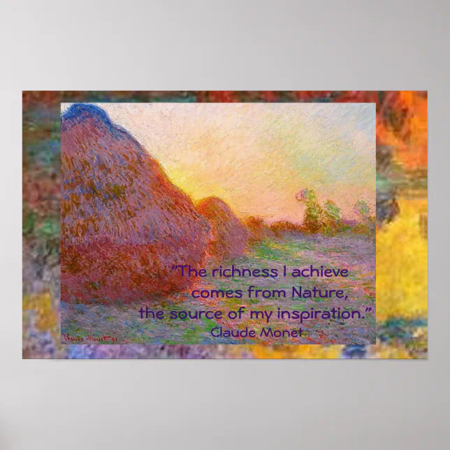 Claude Monet Haystacks Poster | Zazzle