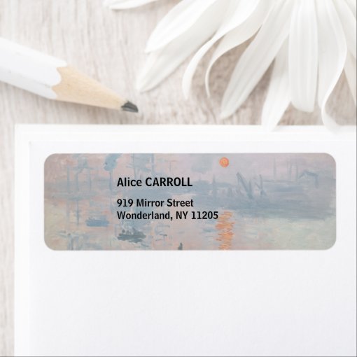 Claude Monet - Impression, Sunrise Label | Zazzle