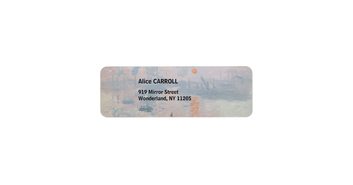 Claude Monet - Impression, Sunrise Label | Zazzle
