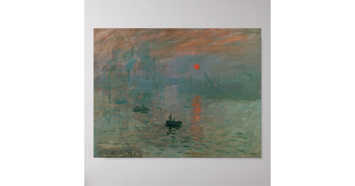 Claude Monet - Impression, Sunrise Poster | Zazzle