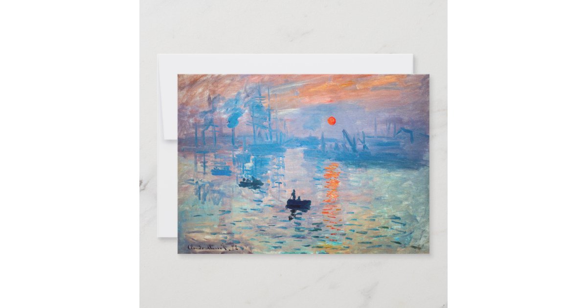 Claude Monet - Impression, Sunrise Thank You Card | Zazzle