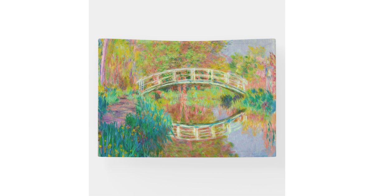 Claude Monet - Japanese Footbridge, Giverny Banner | Zazzle