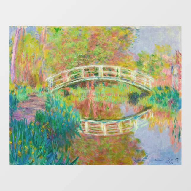 Claude Monet - Japanese Footbridge, Giverny Window Cling | Zazzle