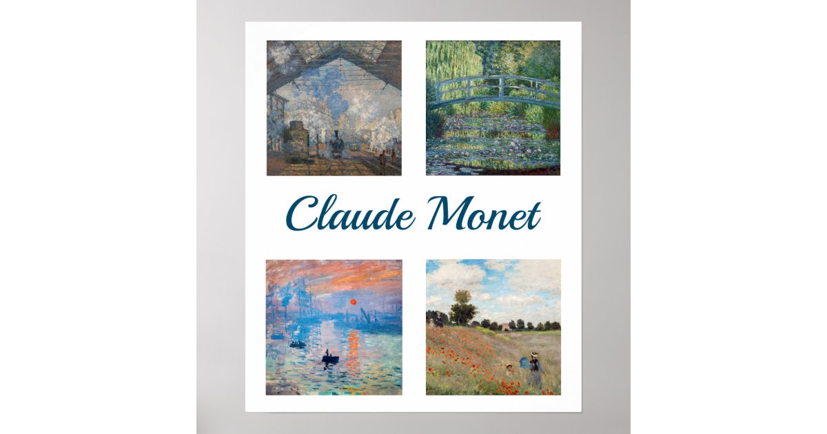 Claude Monet Masterpieces Patchwork Poster | Zazzle