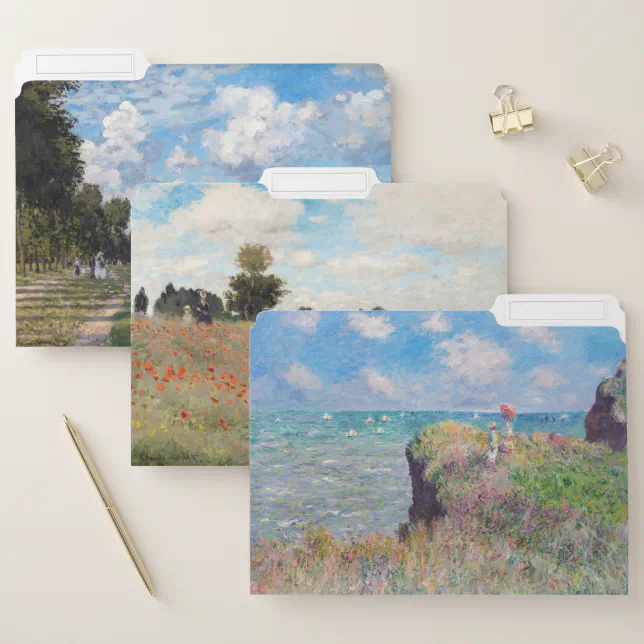 Claude Monet - Masterpieces Selection File Folder | Zazzle