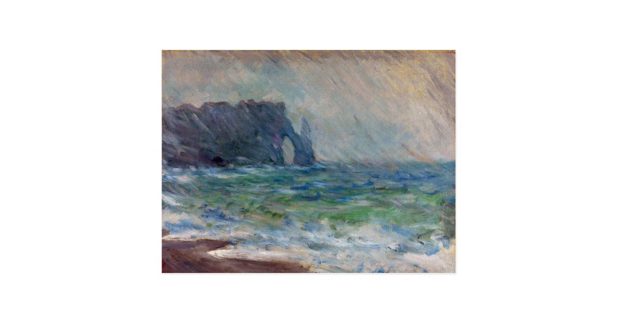 Claude Monet Rainfall Etretat Normandy France Postcard | Zazzle.com