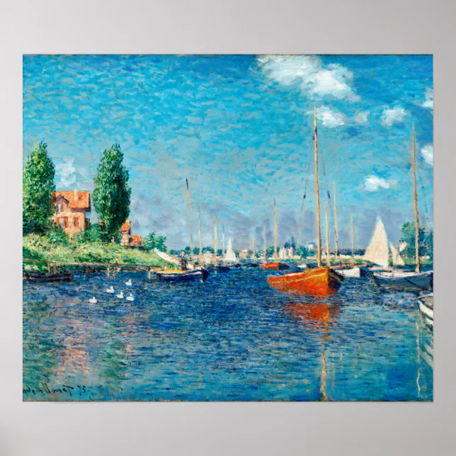 Claude Monet - Red Boats, Argenteuil Poster | Zazzle
